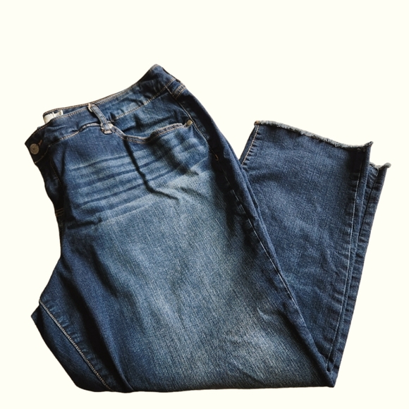 torrid | Jeans | Torrid Size 22 Darkwash Unfinished Hem 27 Inseam ...